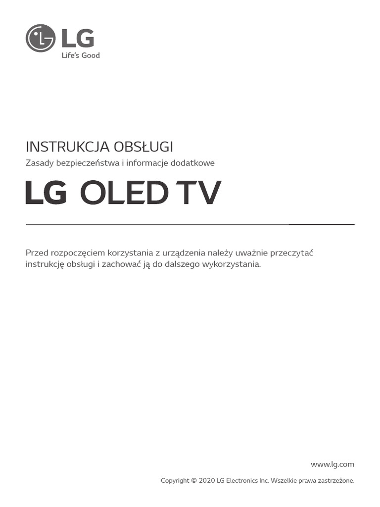 LG OLED TV Manual POl | PDF