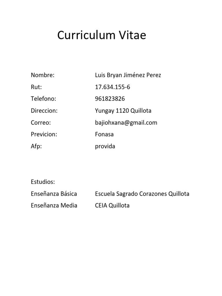 Curriculum Vitae Bryan | PDF