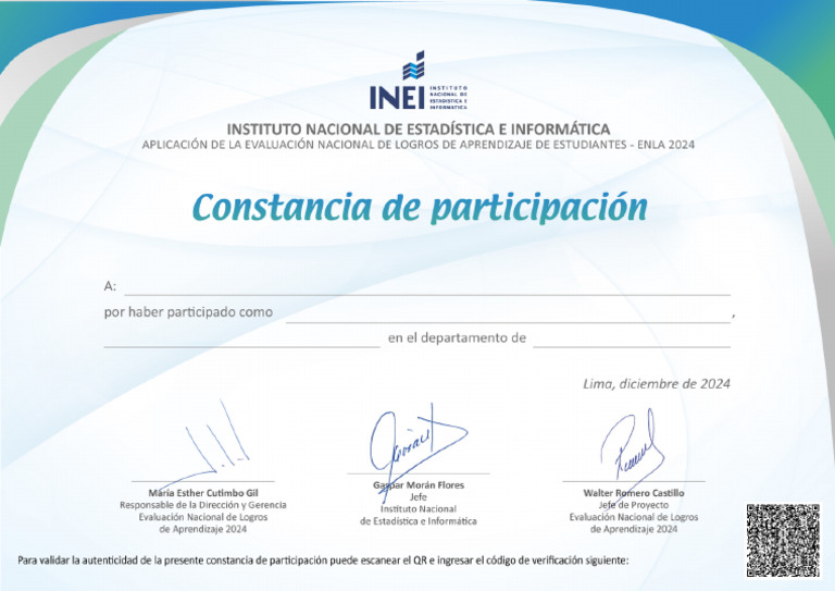 Constancia Inei | PDF
