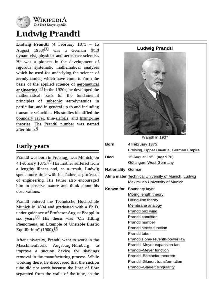 Ludwig_Prandtl | PDF | Fluid Dynamics | Fluid Mechanics