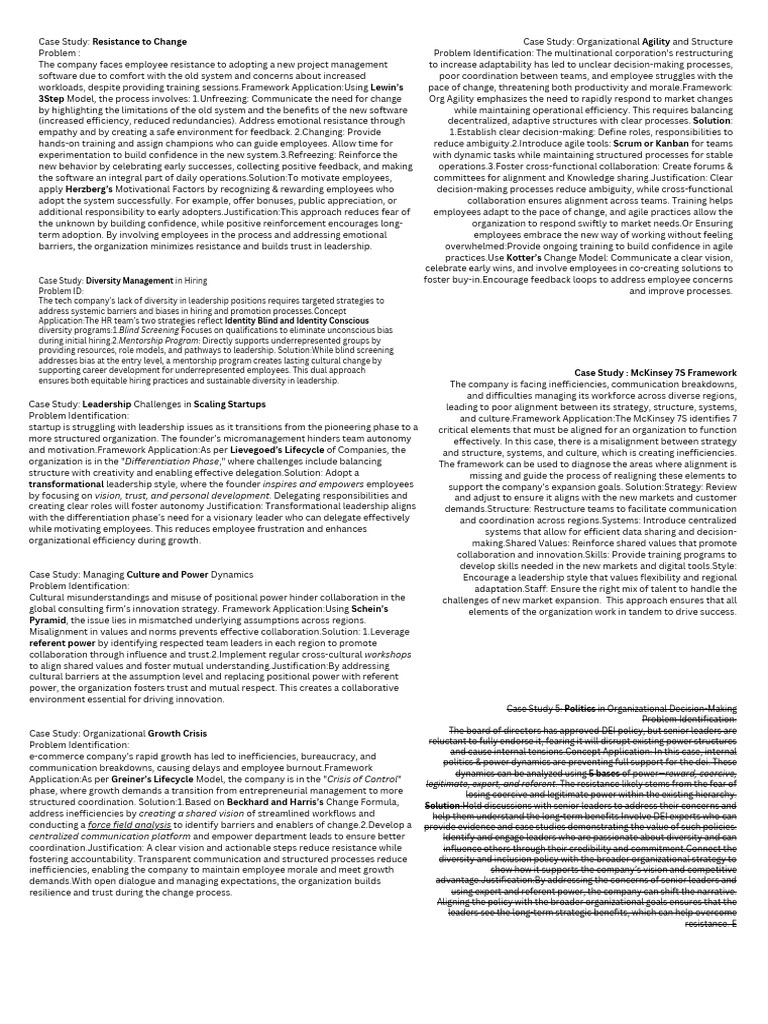 Change Management Strategies | PDF | Leadership | Collaboration