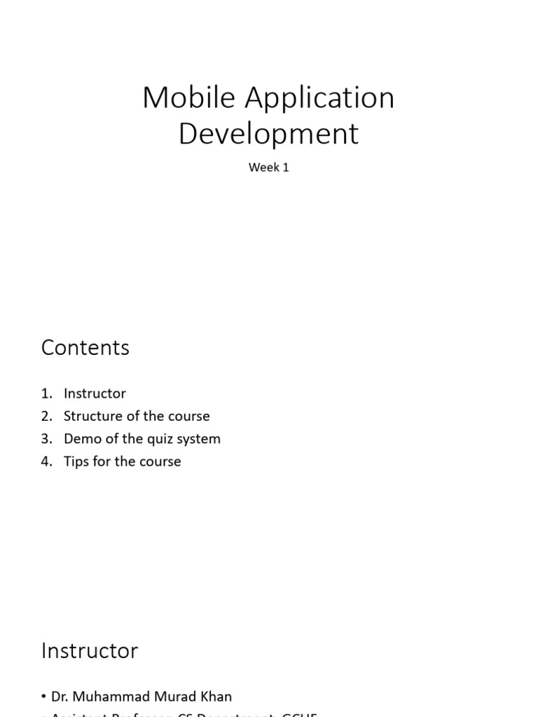 Introduction To The Course | PDF