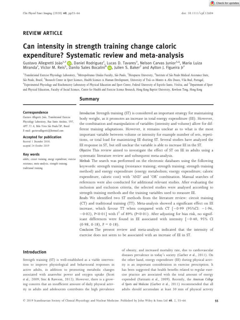 Clin Physio Funct Imaging - 2019 - João - Can Intensity in Strength ...