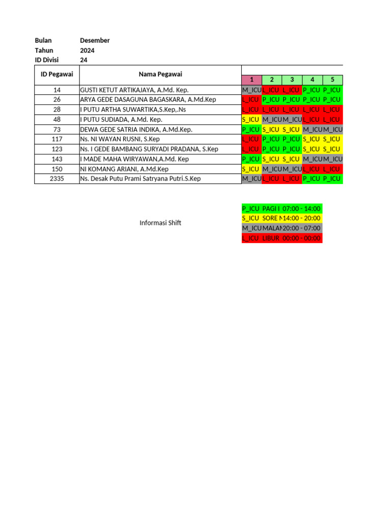 Template Jadwal - Desember 2024 (4) | PDF
