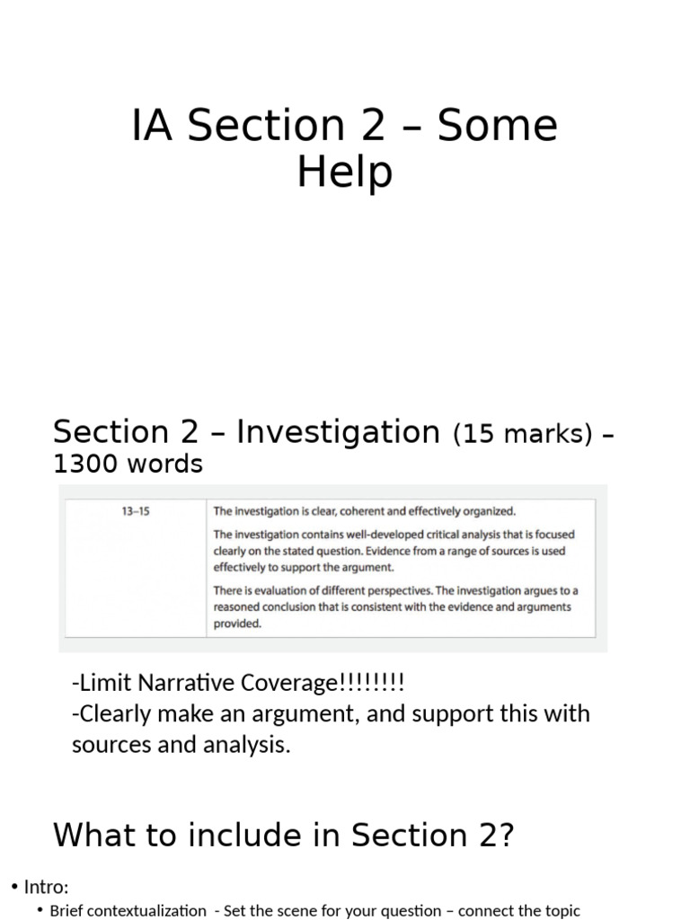 Hist 1 - IA - Section 2 Help | PDF | Argument | Critical Thinking