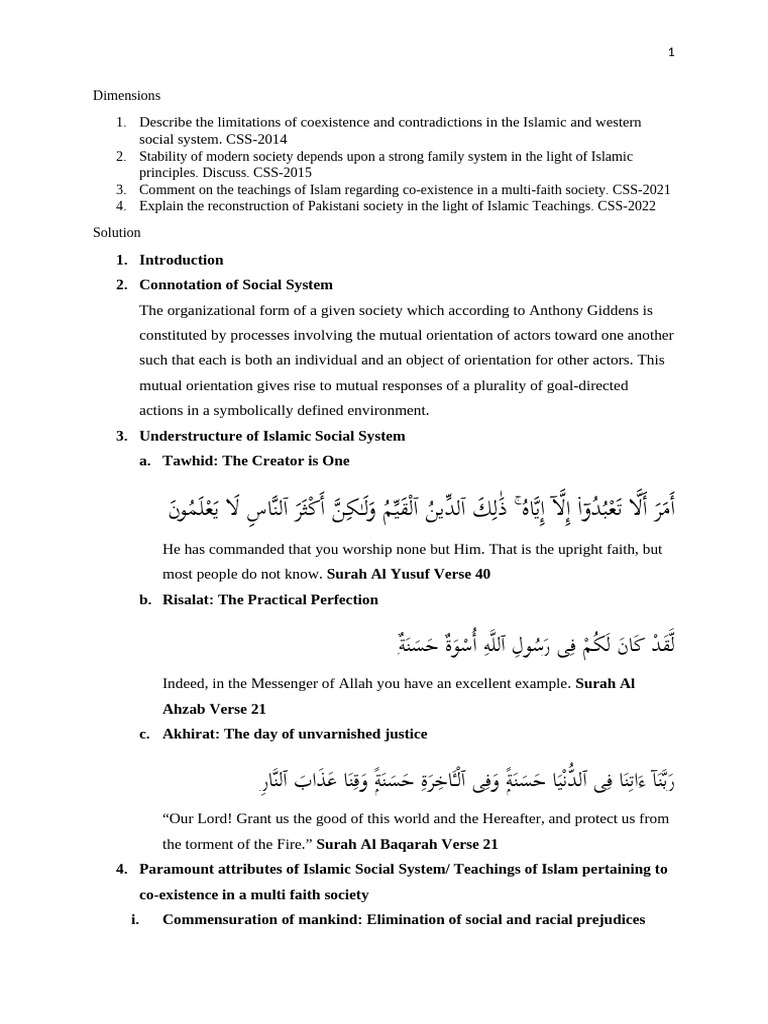 Islamic vs. Western Social Systems Analysis | PDF | Family | Marriage