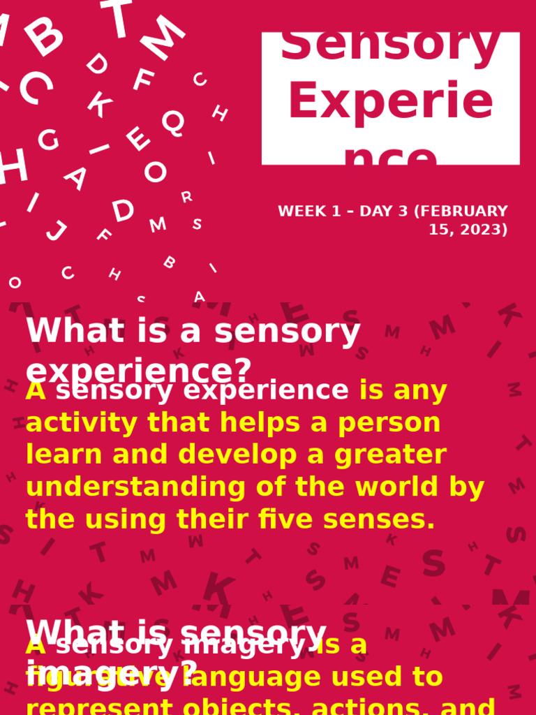 2 Sensory Imagery | PDF | Senses | Taste