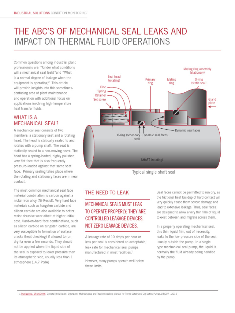 Understanding Mechanical Seal Leakage | PDF | Pump | Leak