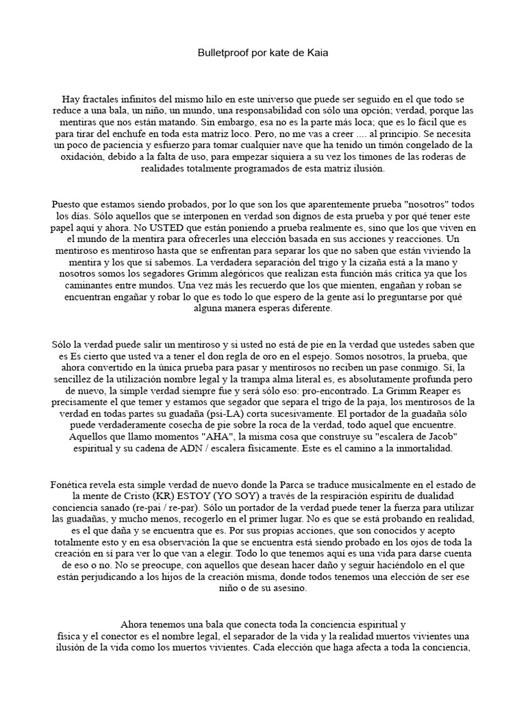 Bulletproof Espanol | PDF | Verdad