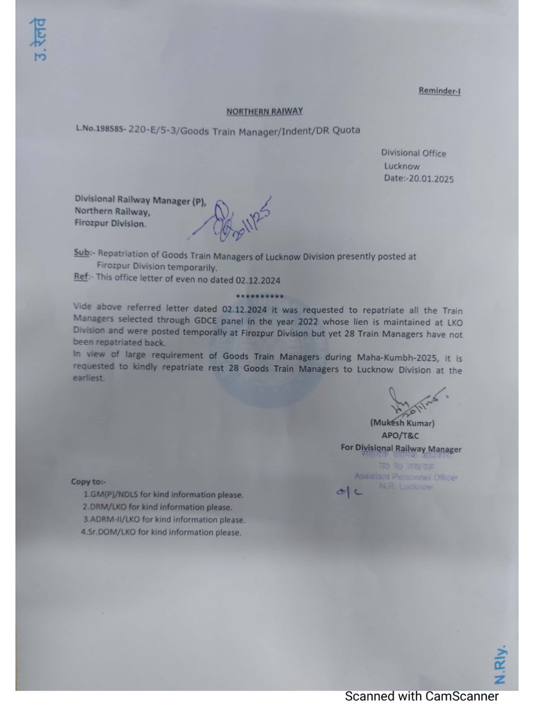 Repatriation Letter of GTM FZR | PDF