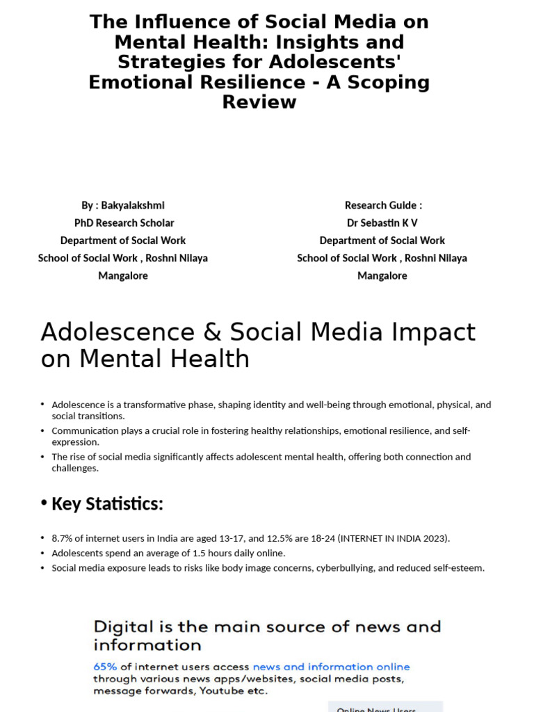 Social Media's Impact on Adolescent Mental Health | PDF | Psychological ...