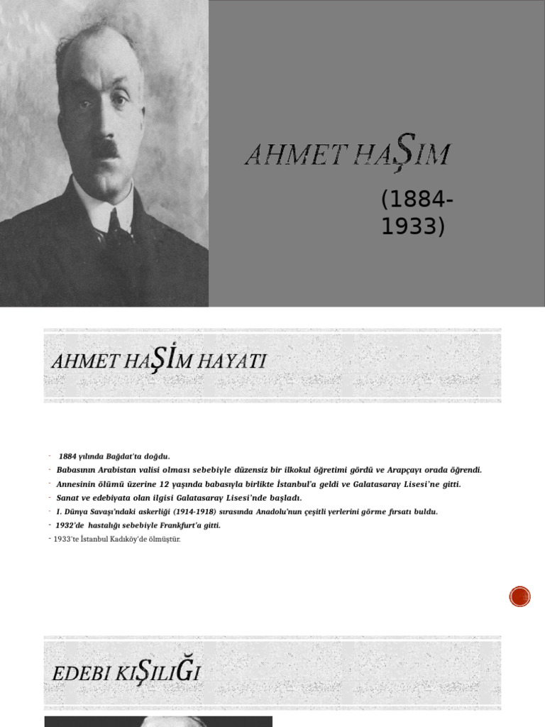 Ahmet Haşim SLAYT | PDF