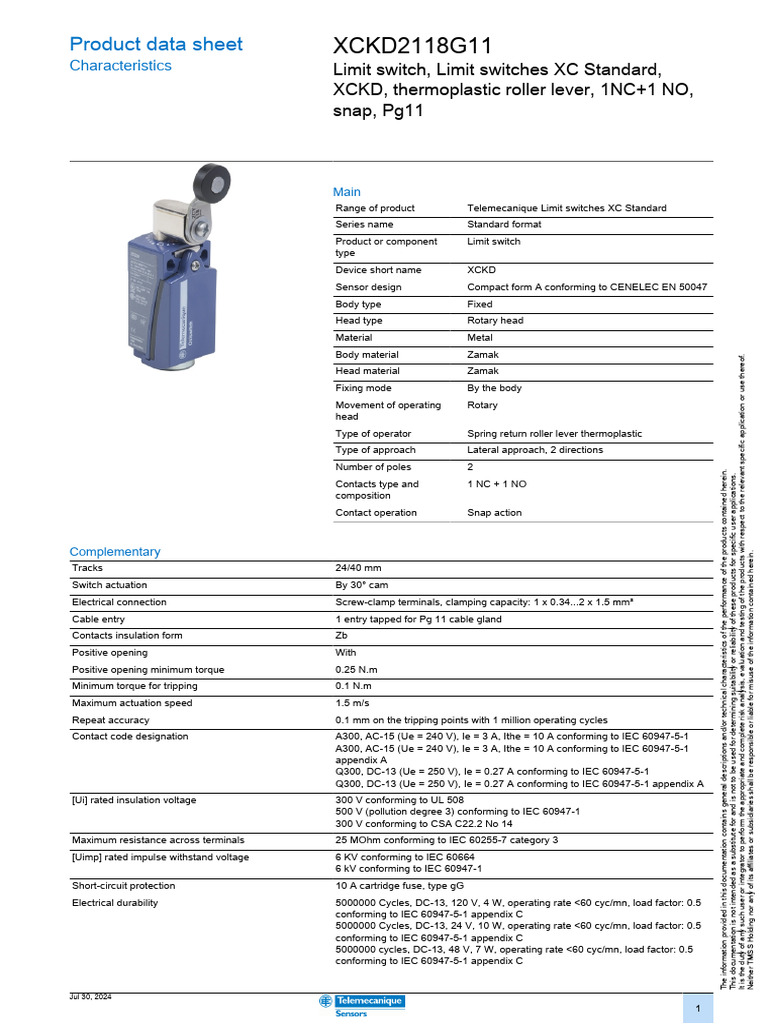 XCKD2118G11_EN | PDF | Switch | Electrical Engineering