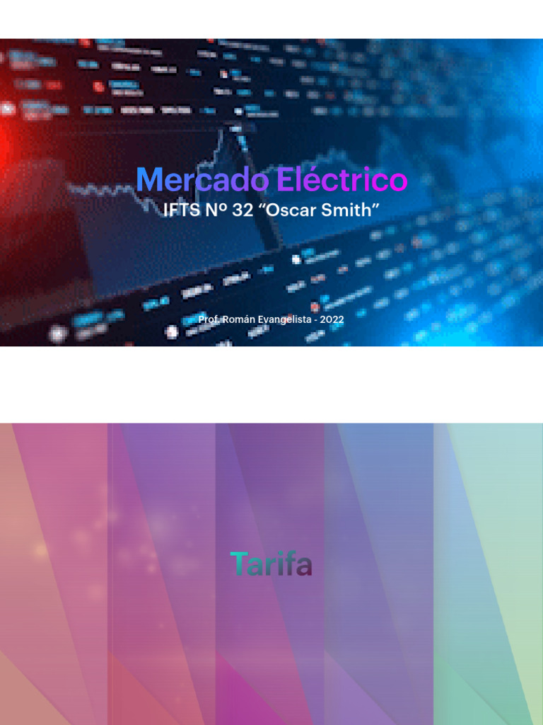 Estructura Tarifaria del Mercado Eléctrico | PDF | Economias