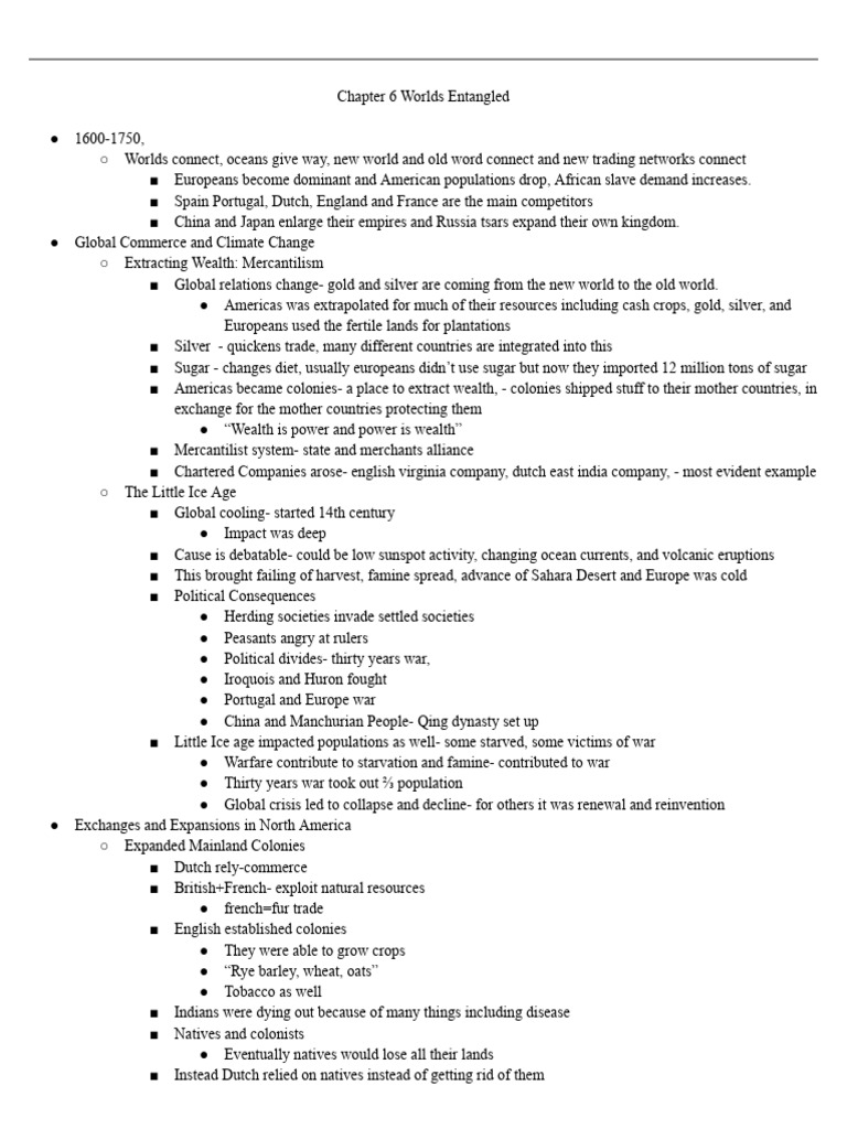 CH 6 APWH Outline | PDF | Qing Dynasty | Slavery