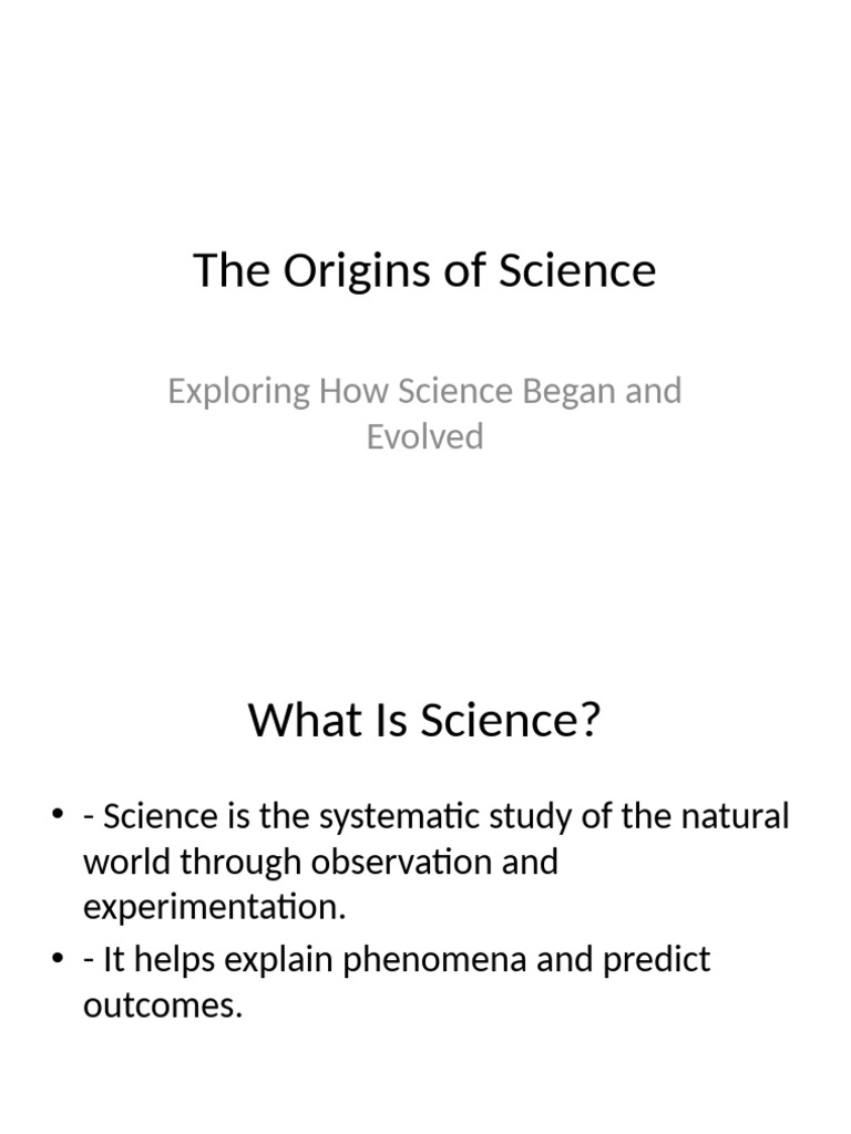 How Science Began Presentation | PDF