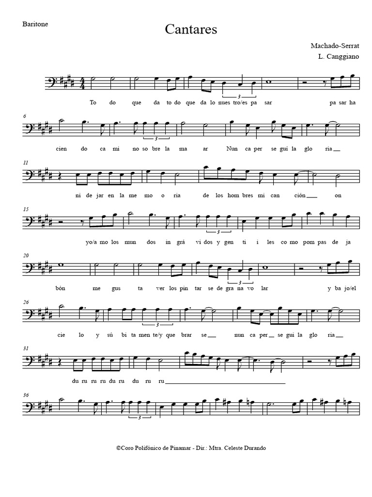 Baritono Cantares | PDF
