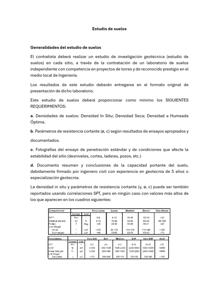Generalidades Estudio de Suelos | PDF