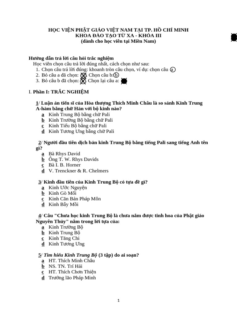 KINH TRUNG BO-DeThi-01 - CUOI - HK3 - MN | PDF