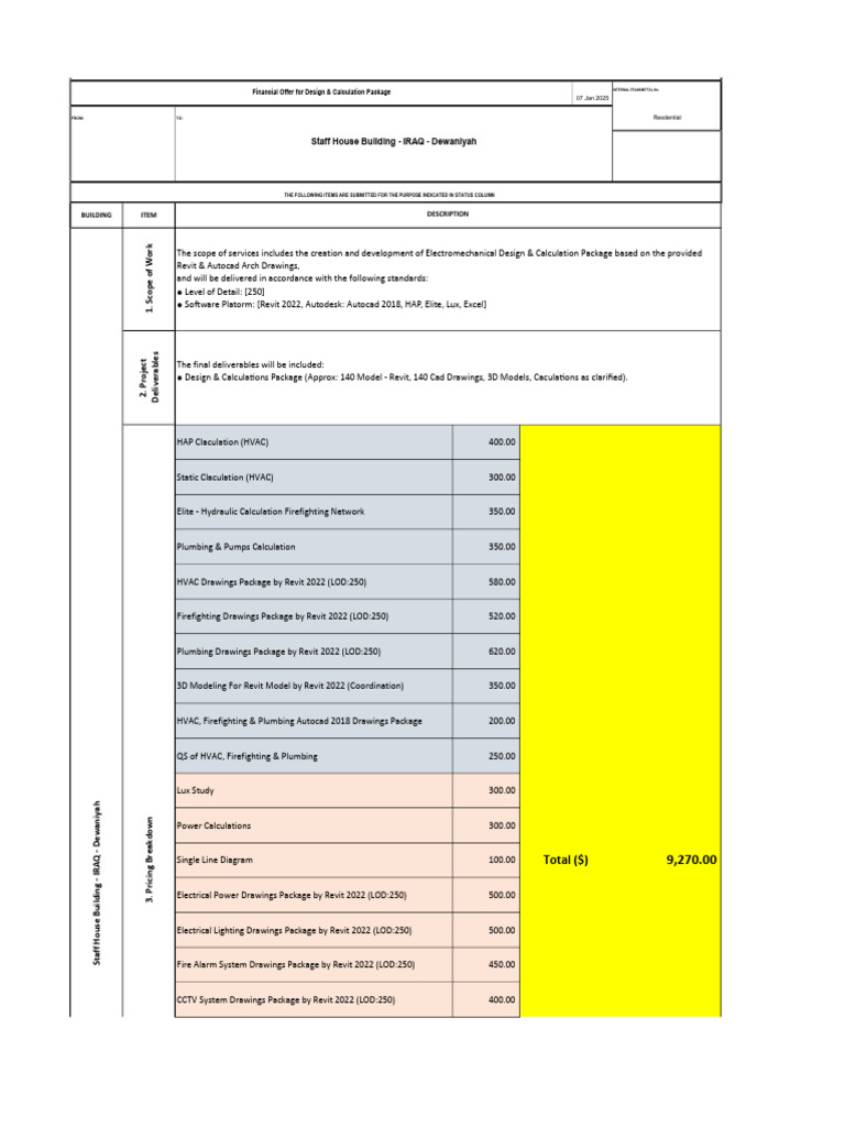 Staff House Building - IRAQ - Dewaniyah - Design Offer - DER FLUSS ...