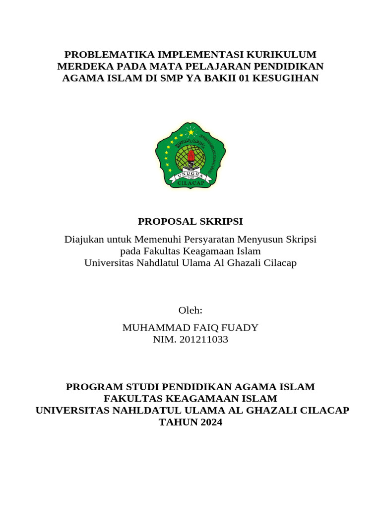 01 Proposal Skripsi Muhammad Faiq | PDF