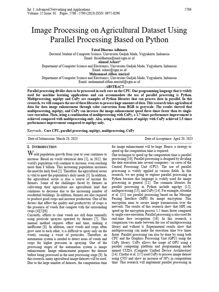 Image Processing On Agricultural Dataset | PDF | Message Passing ...