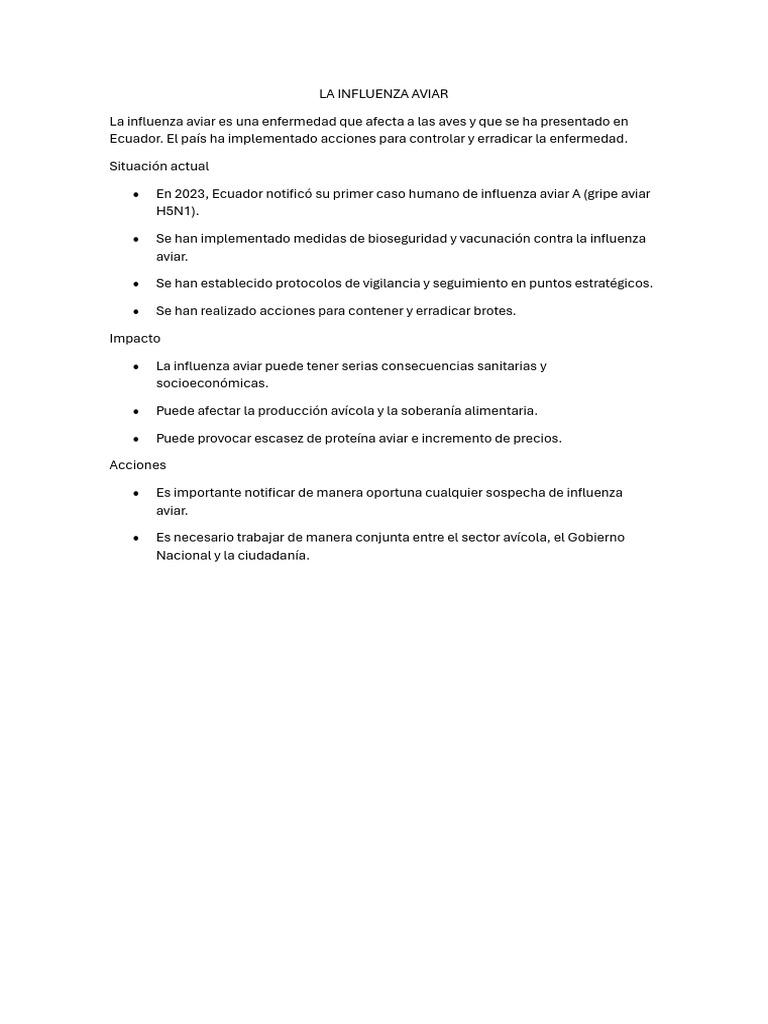 La Influenza Aviar 5 | PDF