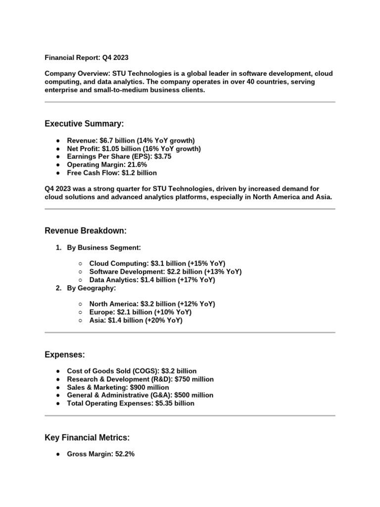 Financial Report - Q3 2024 | PDF