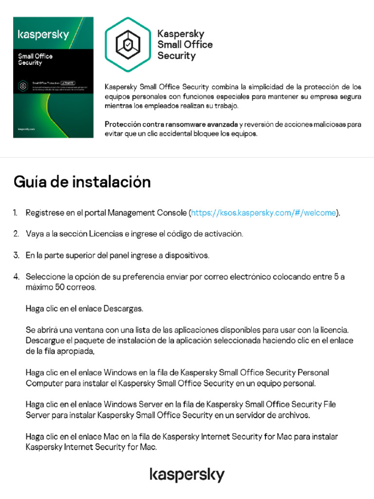 Guía de Instalación - KSOS | PDF
