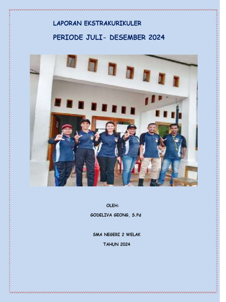 Laporan Ekstrakurikuler Juli Desember 2024 | PDF