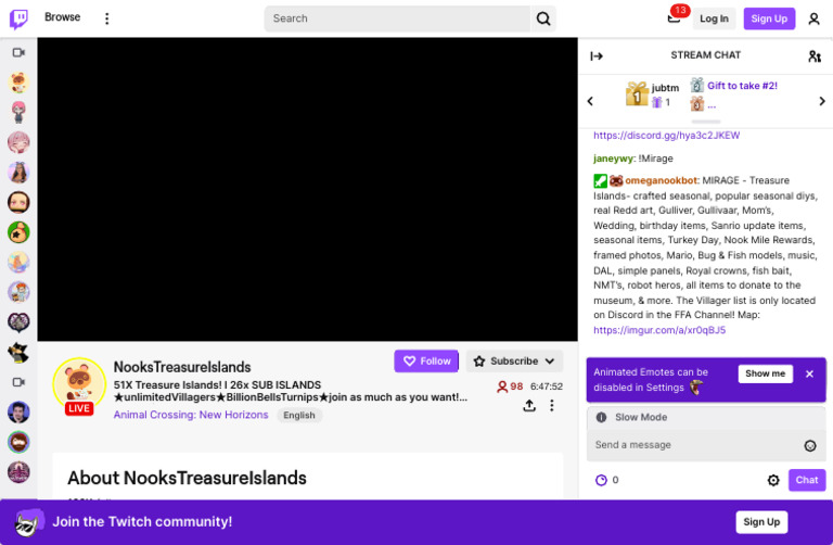 NooksTreasureIslands - Twitch | PDF