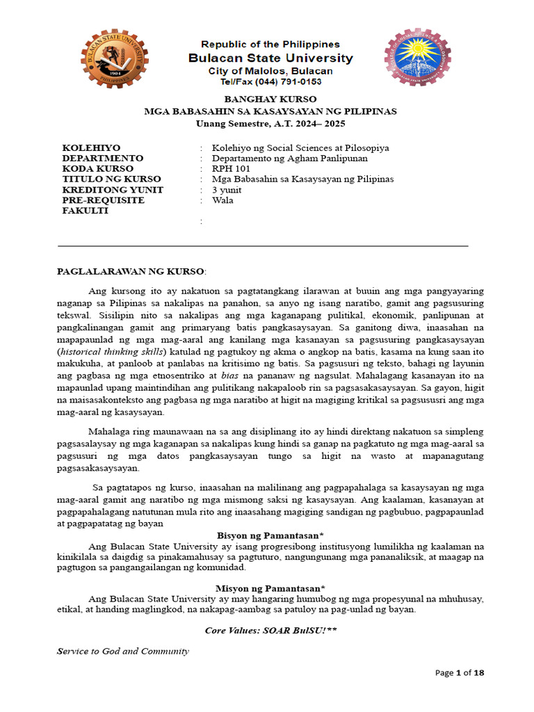 RPH Revised Syllabus 2025 - SecondSemester | PDF