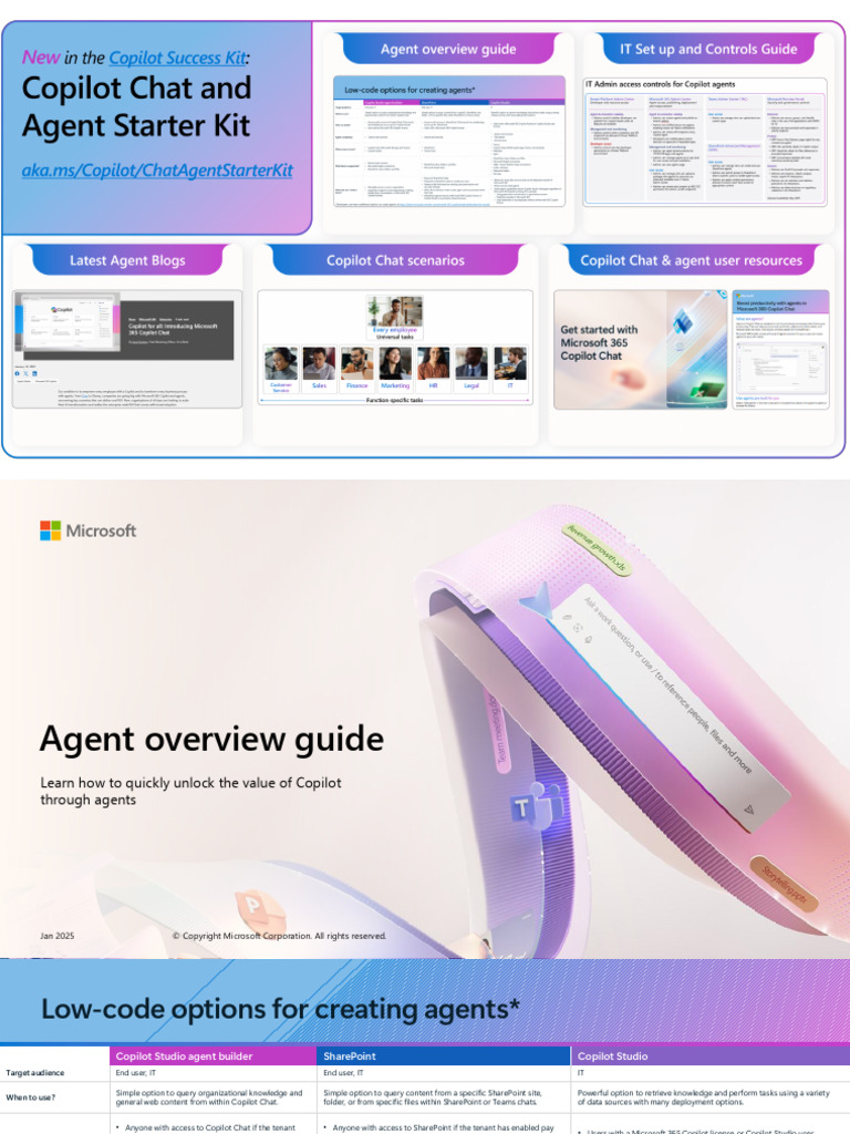 Copilot Chat and Agent Starter Kit 1737714147 | PDF | Share Point | Goal