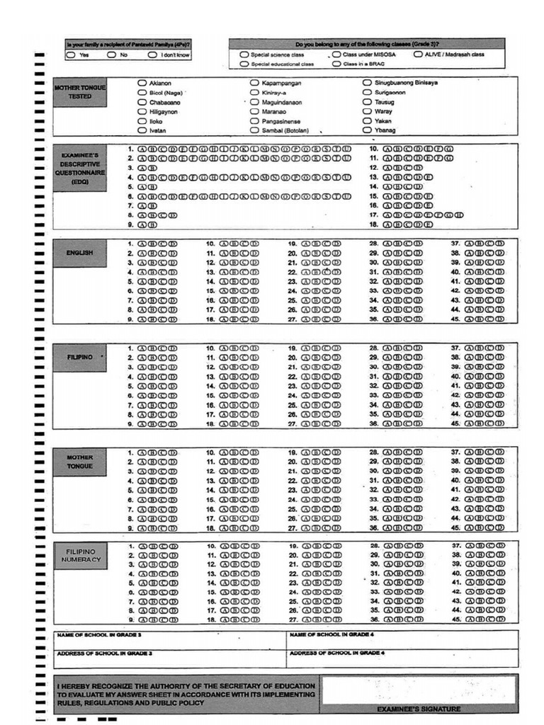 ELLNA-ANSWERSHEET-back | PDF