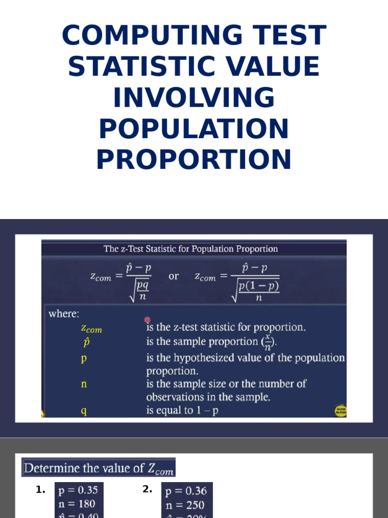 Drawing Conclusion On Population Proportion | PDF