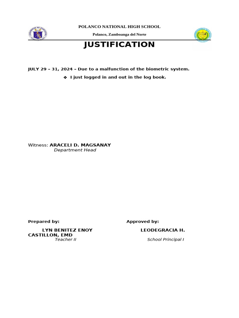 Justification | PDF