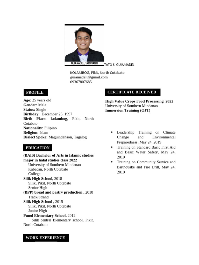 RUTCHIE Resume | PDF