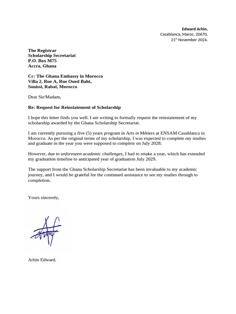 Extention Letter | PDF