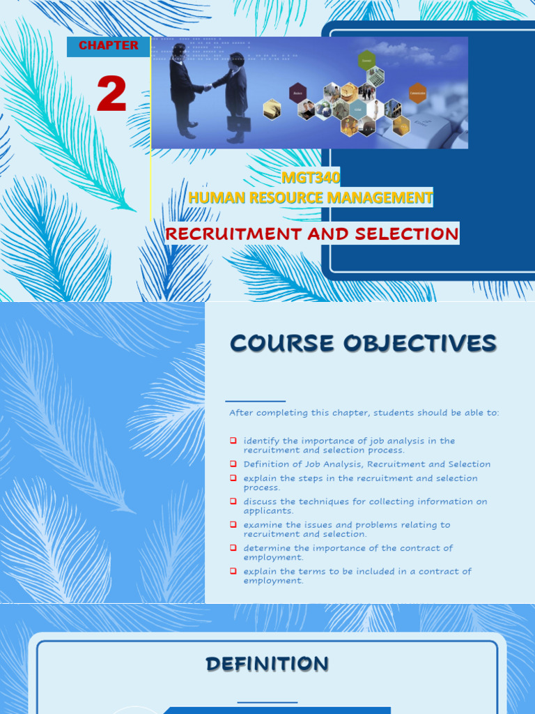 Chapter 2 Recruitment and Selection | PDF | Recruitment | Job Interview