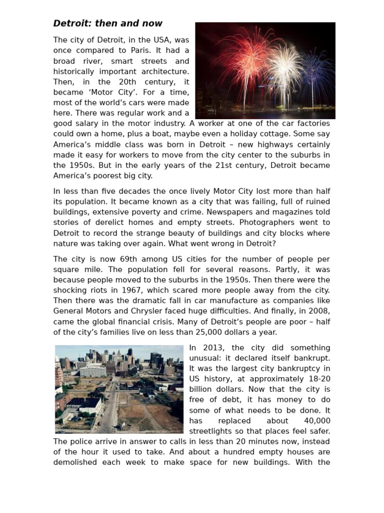 Detroit's Transformation: Past to Present | PDF | Detroit | The United ...