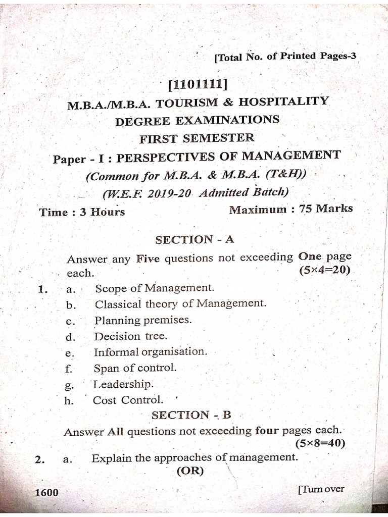 1st Sem Question Papers | PDF