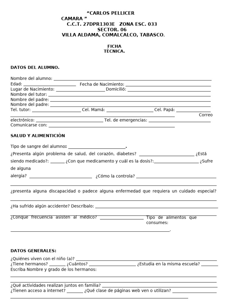 Ficha Tecnica Entrevista Al Tutor ORIGINAL 2B | PDF