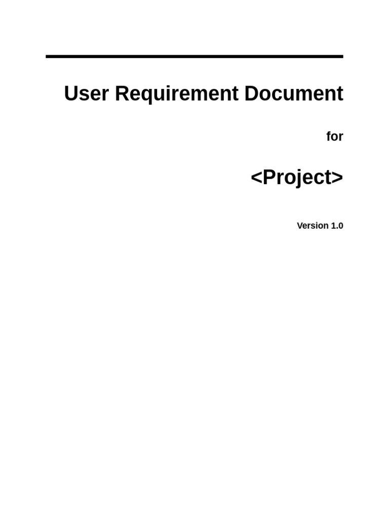 URD Project Version Template | PDF | Systems Thinking | Software Development