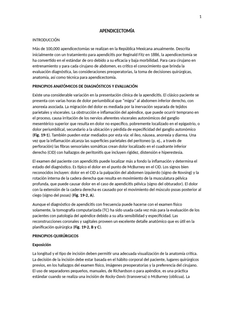 Guía Completa de Apendicectomía | PDF | Especialidades Medicas ...