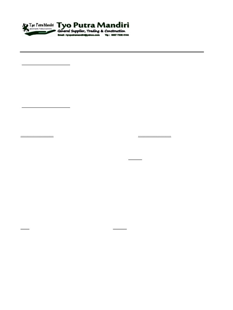 Tanda Terima Tagihan PT King Jim | PDF