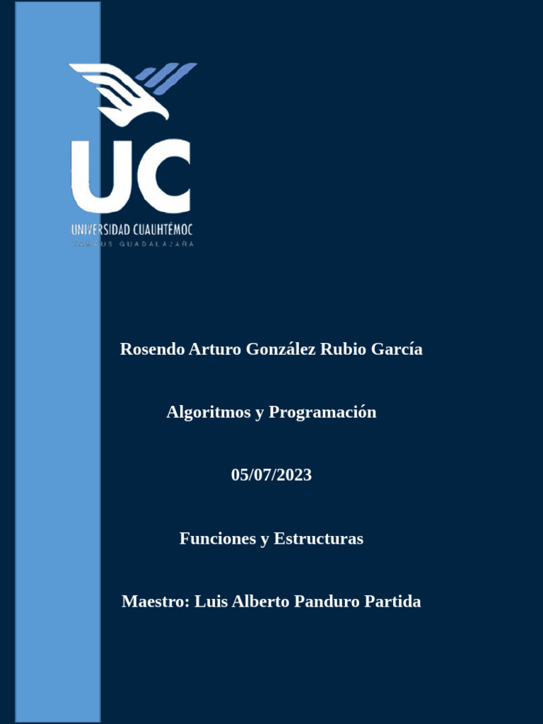 Funciones y Estructuras en Programación | PDF | Tipo de datos | Función ...