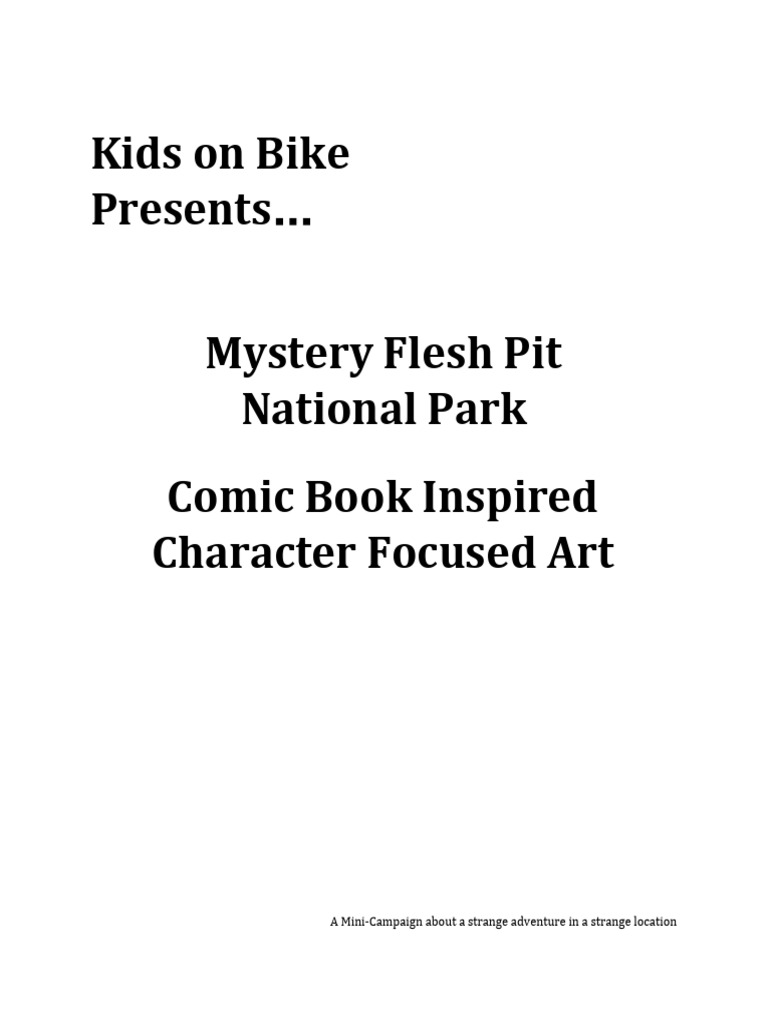 Mystery Flesh Pit National Park RPG Guide | PDF