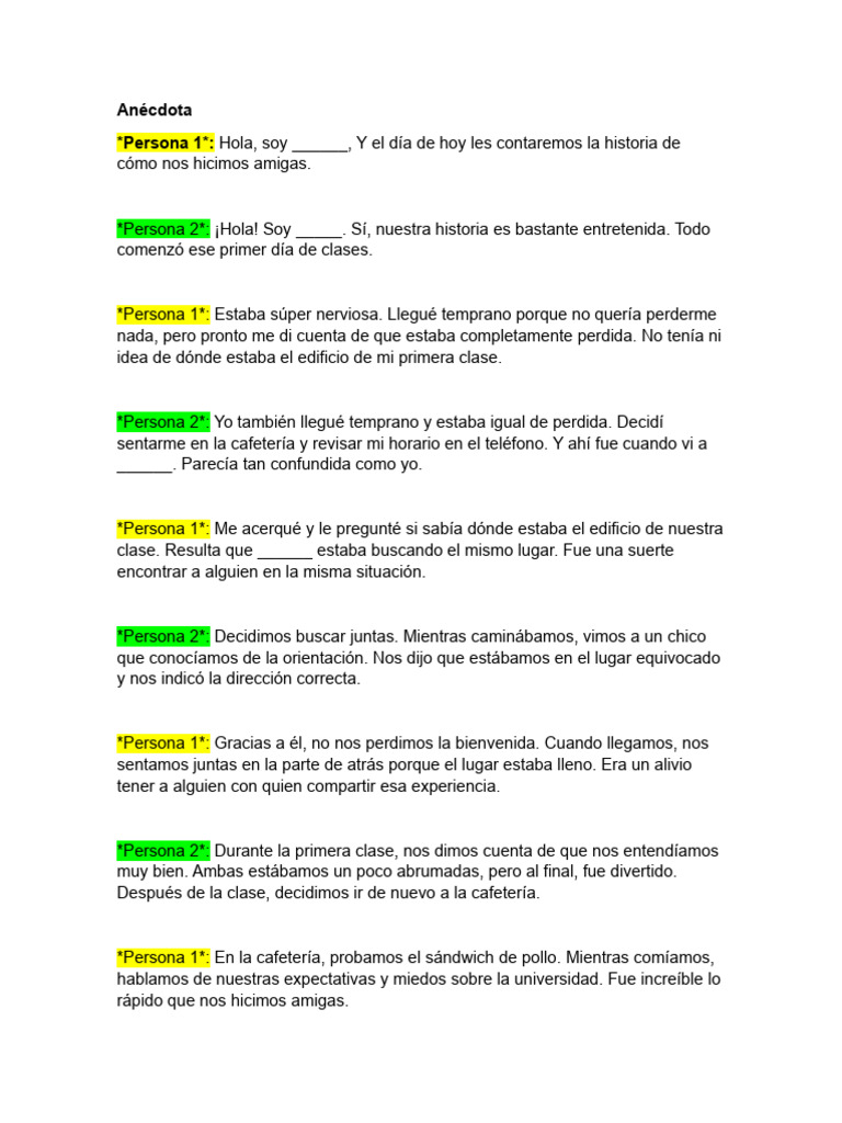 Anécdota Version Español | PDF