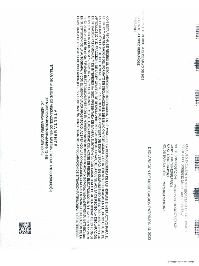 Acuse_Graciela López Hernández | PDF