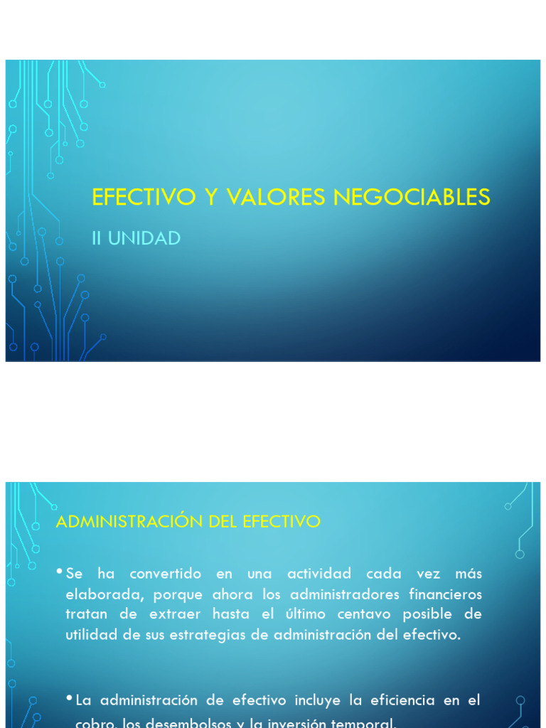 Unidad II 02 Admon Efectivo | PDF | Efectivo | Business